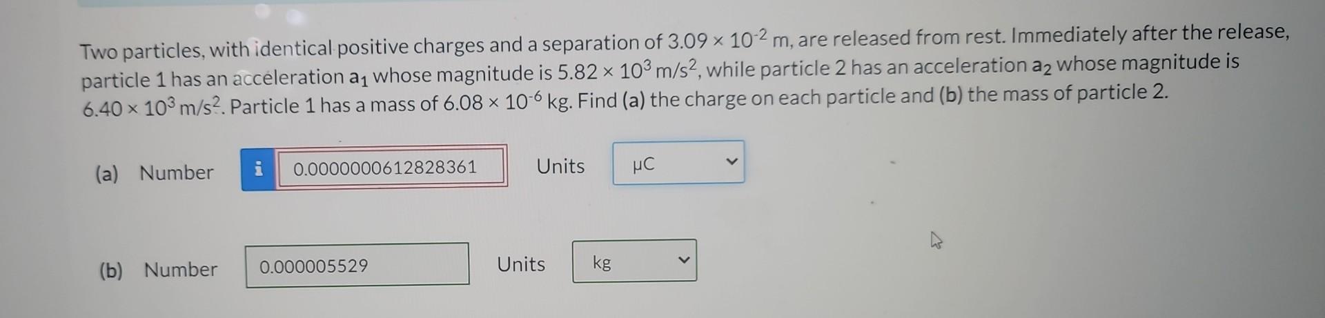 Solved Two particles, with identical positive charges and a | Chegg.com