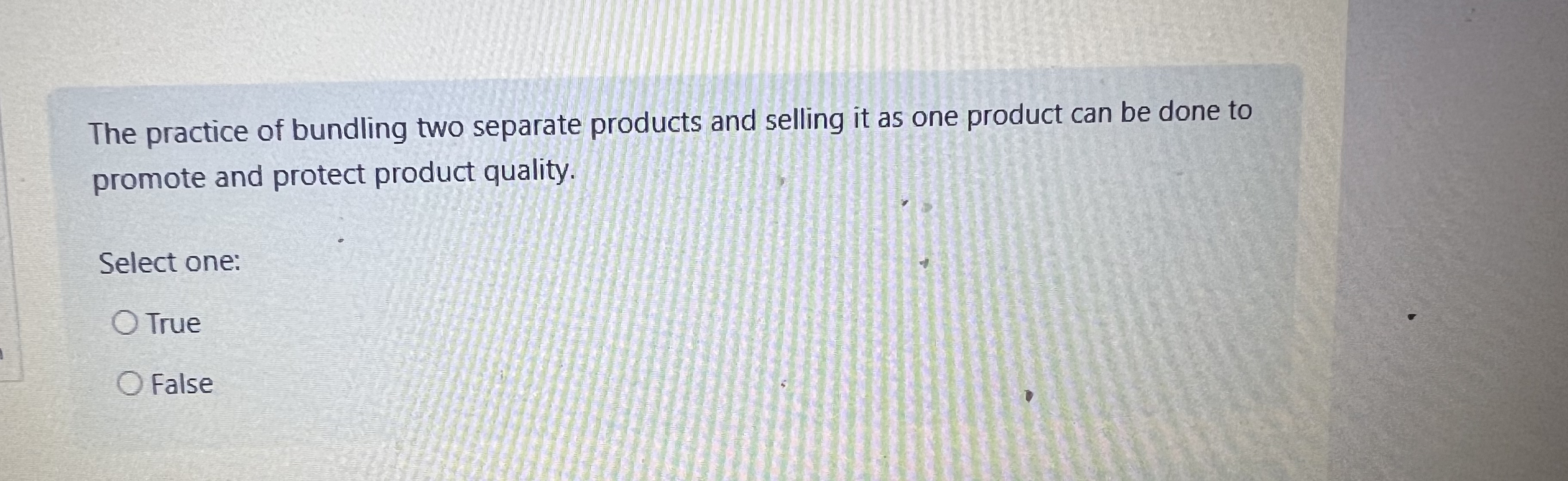 Solved The practice of bundling two separate products and | Chegg.com