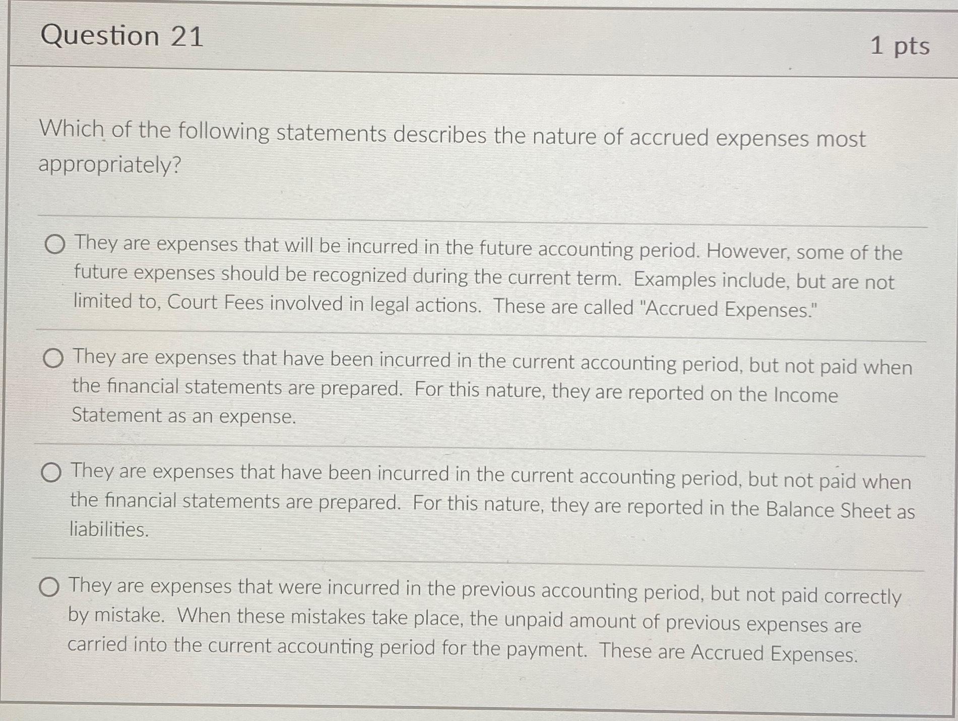 Solved Question 211 ﻿ptsWhich of the following statements | Chegg.com
