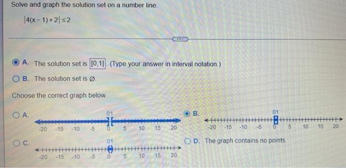 Solved Solve and graph the solution set on a number line. | Chegg.com