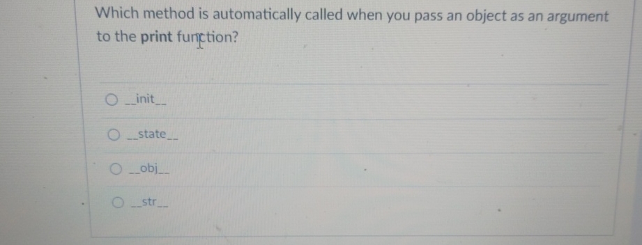 Solved Which method is automatically called when you pass an | Chegg.com