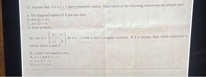 Solved [Multiple choice questions, 2 marks each]: Choose the | Chegg.com