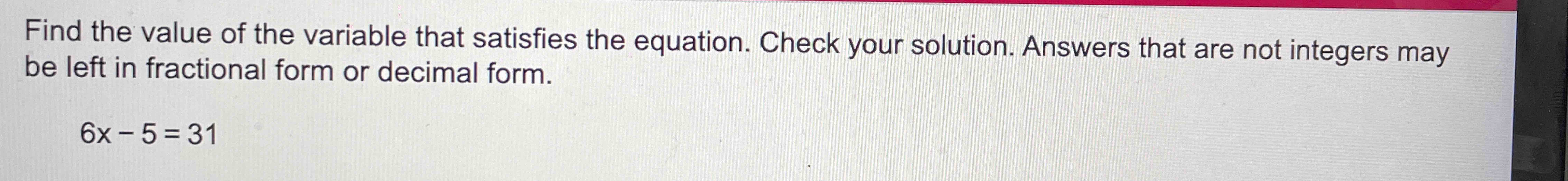Solved Find the value of the variable that satisfies the | Chegg.com
