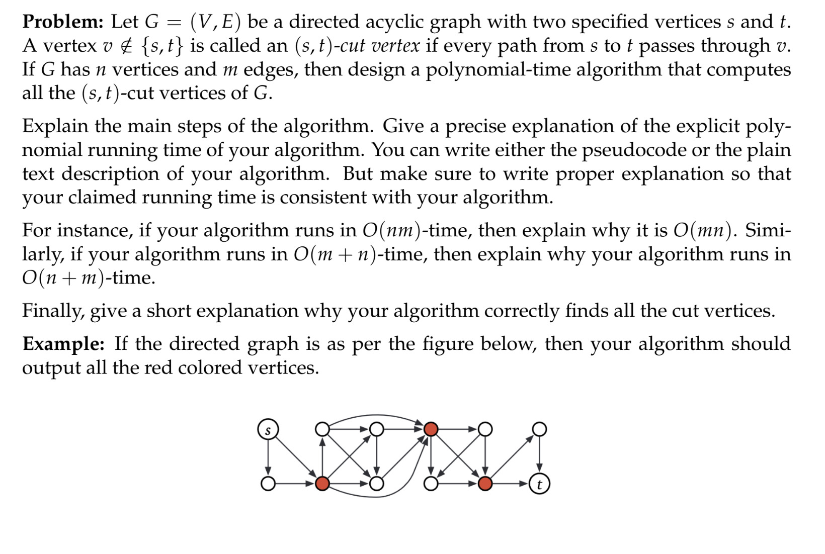 Solved Problem: Let G=(V,E) ﻿be a directed acyclic graph | Chegg.com
