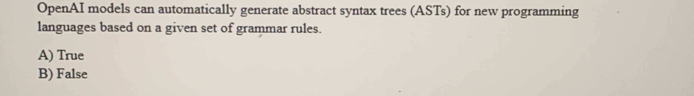 Solved OpenAI models can automatically generate abstract | Chegg.com