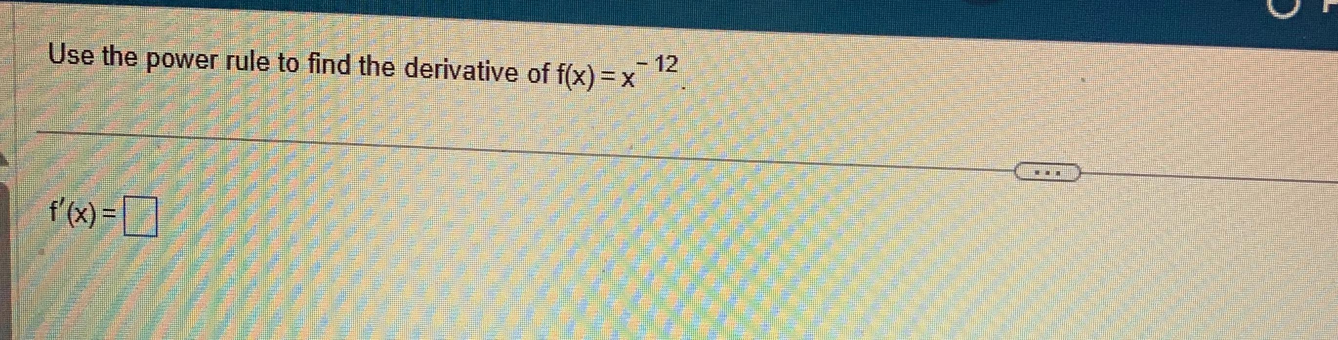 Solved Use the power rule to find the derivative of | Chegg.com