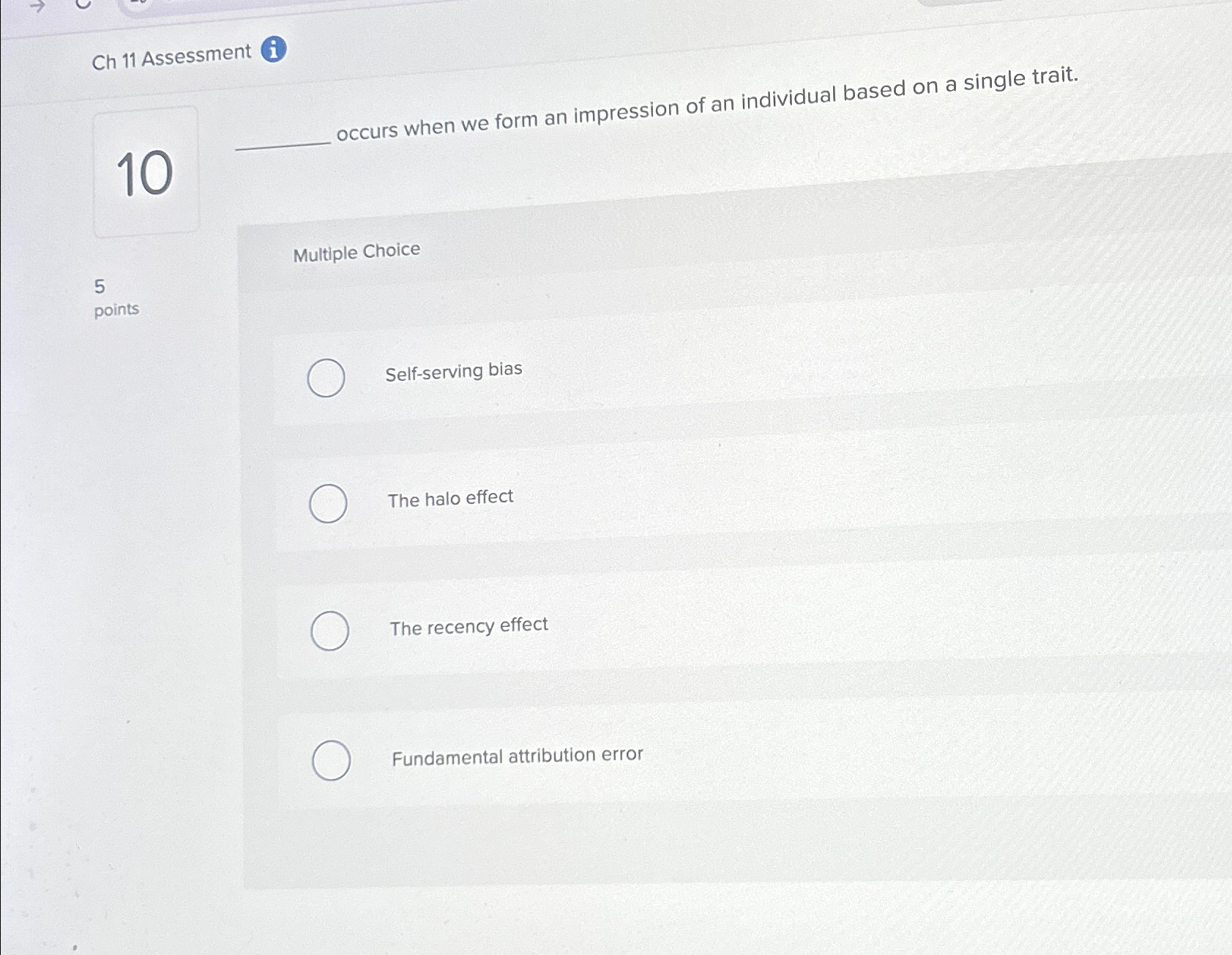 Solved Ch 11 ﻿Assessment (i)10occurs when we form an | Chegg.com