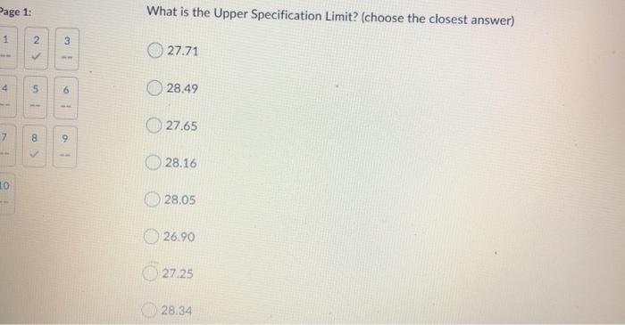 Solved A process has an upper specification limit but no | Chegg.com