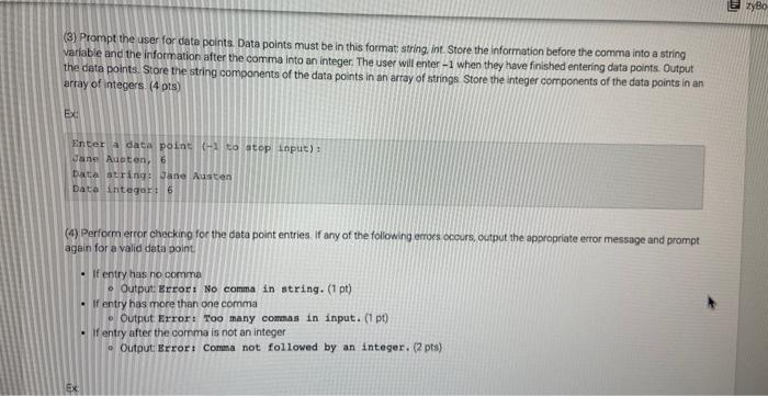 Solved Write in C code only. Follow prompts and get desired | Chegg.com