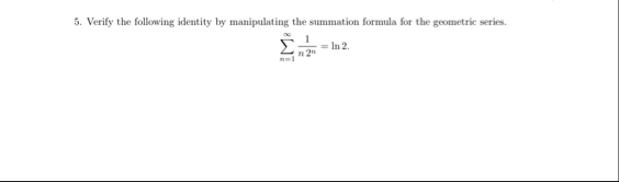 Solved Verify the following identity by manipulating the | Chegg.com