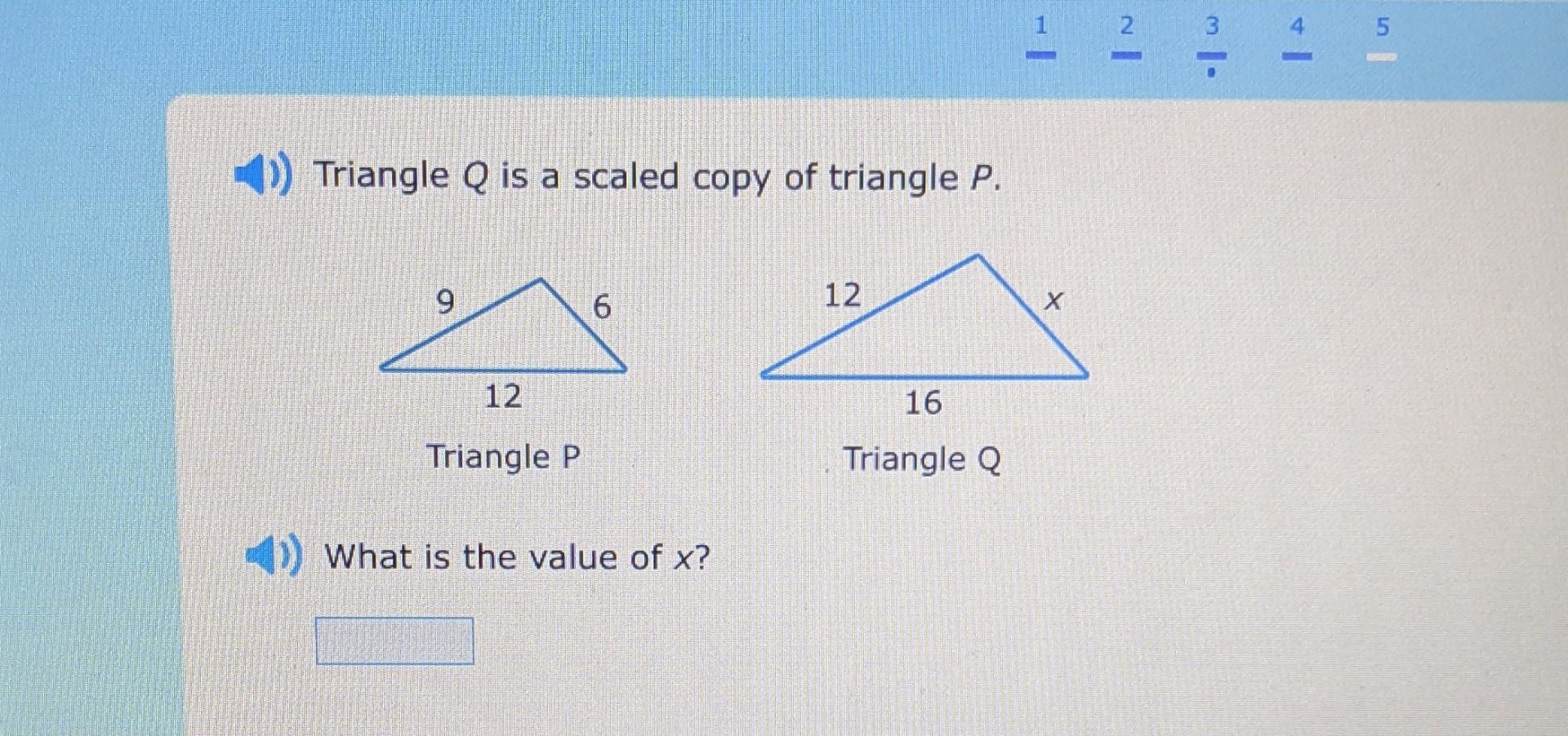 Solved Triangle Q is a scaled copy of triangle P. Triangle P | Chegg.com