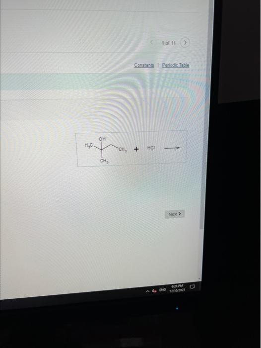 Solved 1 of 11 > Constants Periodic Table OH H.C HCI V CH, + | Chegg.com