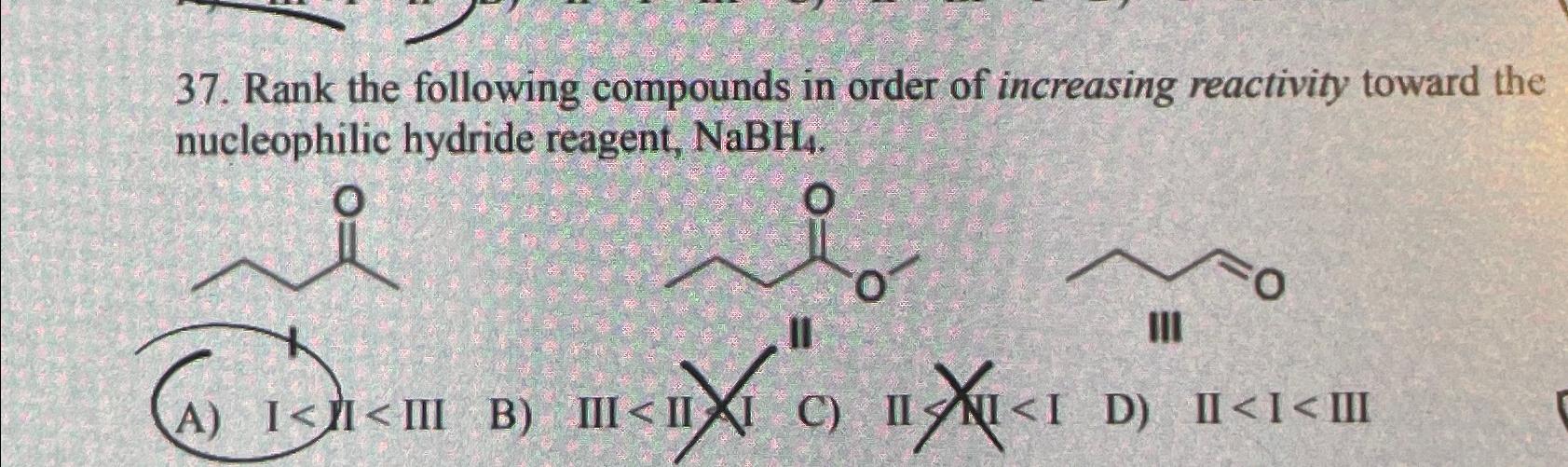 Solved Rank the following compounds in order of increasing | Chegg.com