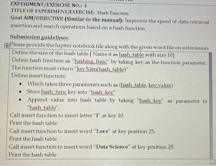 Solved EXPERIMENT/EXERCISE NO.: 4 TITLE OF | Chegg.com
