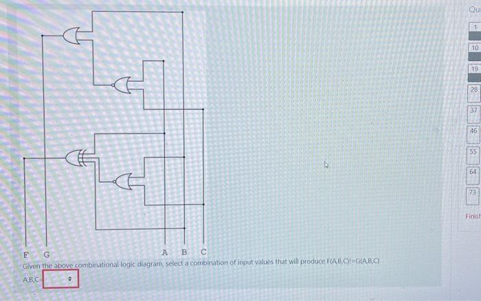 Solved Qu 10 19 28 37 46 55 64 73 Finis F G A B C Given the | Chegg.com