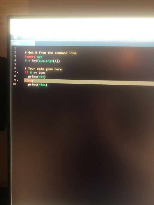 Solved # Get N from the command line import sys N = | Chegg.com