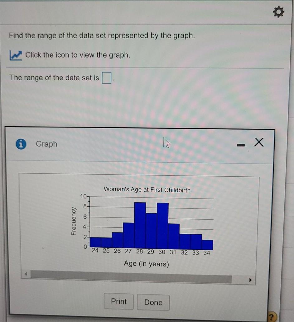 Solved Find the range of the data set represented by the | Chegg.com