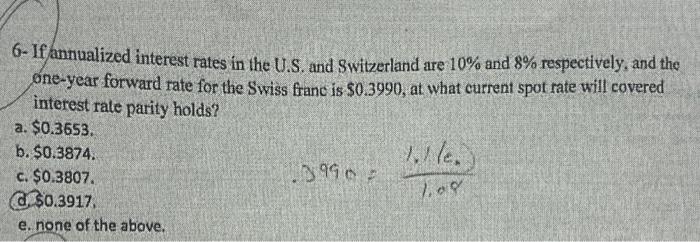 Solved This is a international finance question. Please | Chegg.com