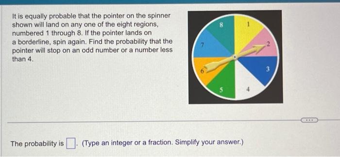 It is equally probable that the pointer on the | Chegg.com