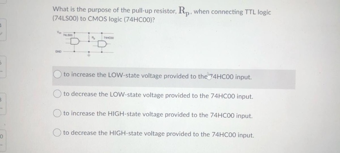 Solved What is the purpose of the pull-up resistor, Rp, when | Chegg.com