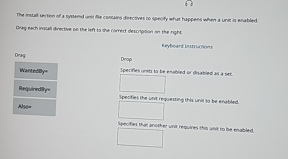 Solved The install section of a systemd unit file contains | Chegg.com Solved The install section of a systemd unit file contains | Chegg.com