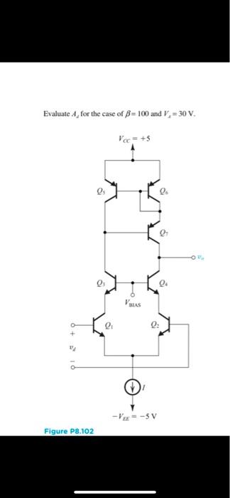 Solved 8.102 Figure P8.102 shows a differential cascode | Chegg.com