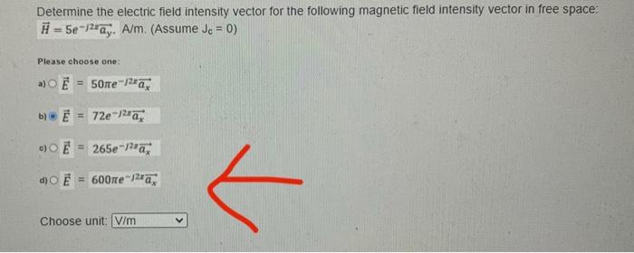 Solved Determine the electric field intensity vector for the | Chegg.com