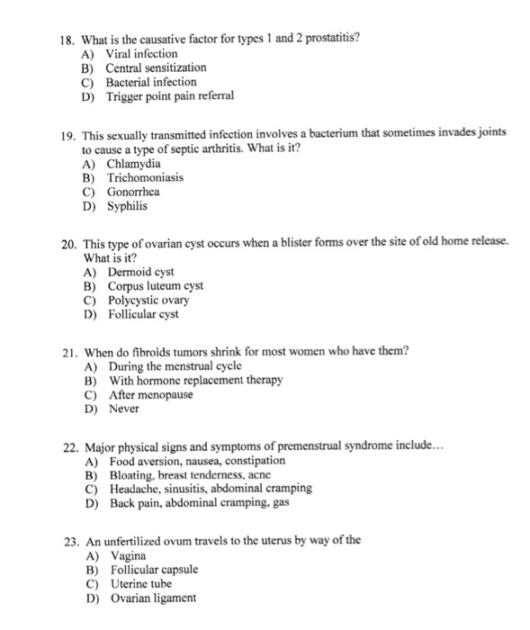 Solved 18. What is the causative factor for types 1 and 2 | Chegg.com