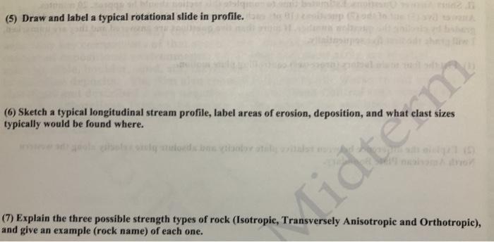 Solved (5) Draw and label a typical rotational slide in | Chegg.com