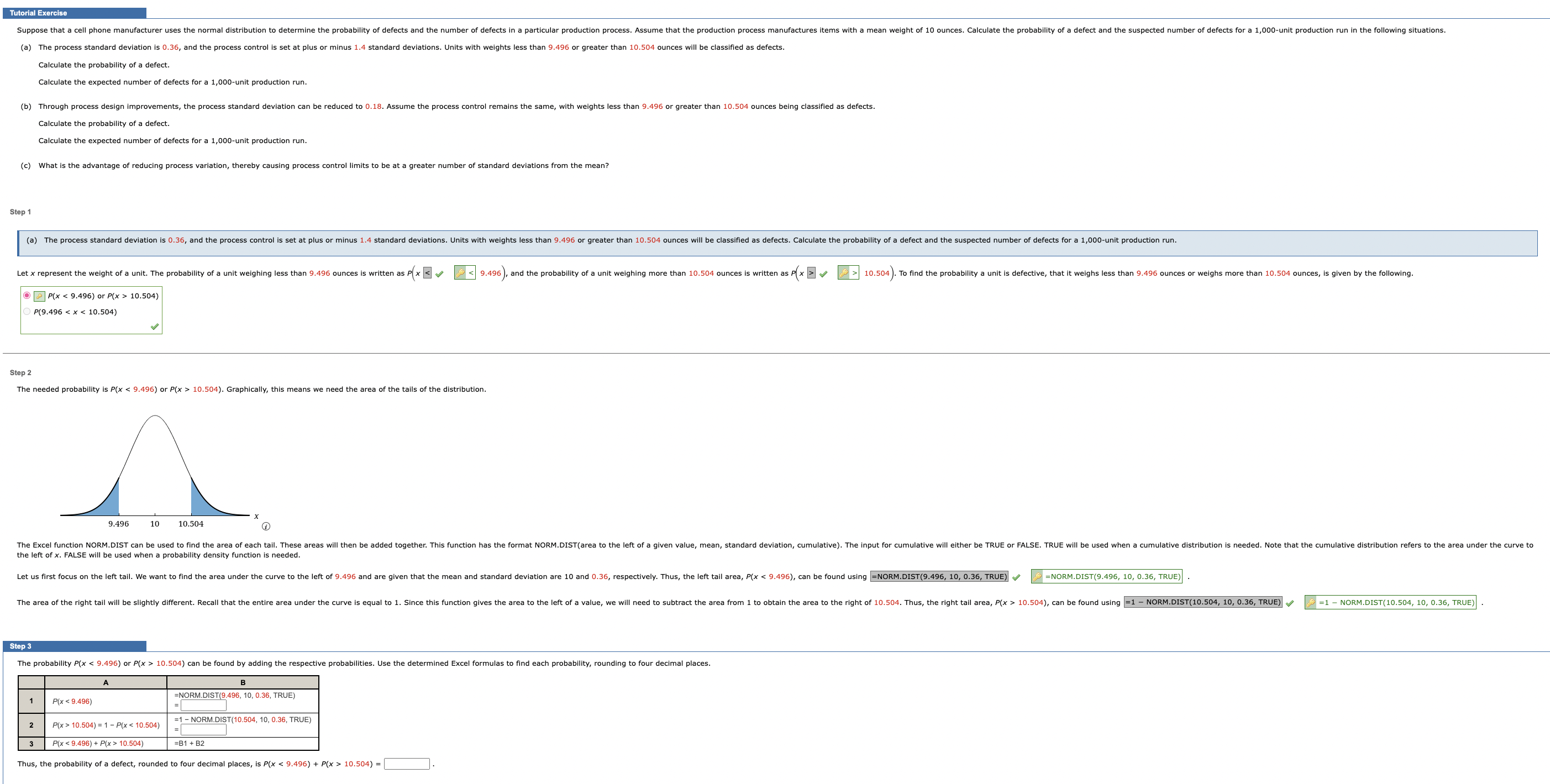 Solved Calculate the probability of a defect.Calculate the | Chegg.com