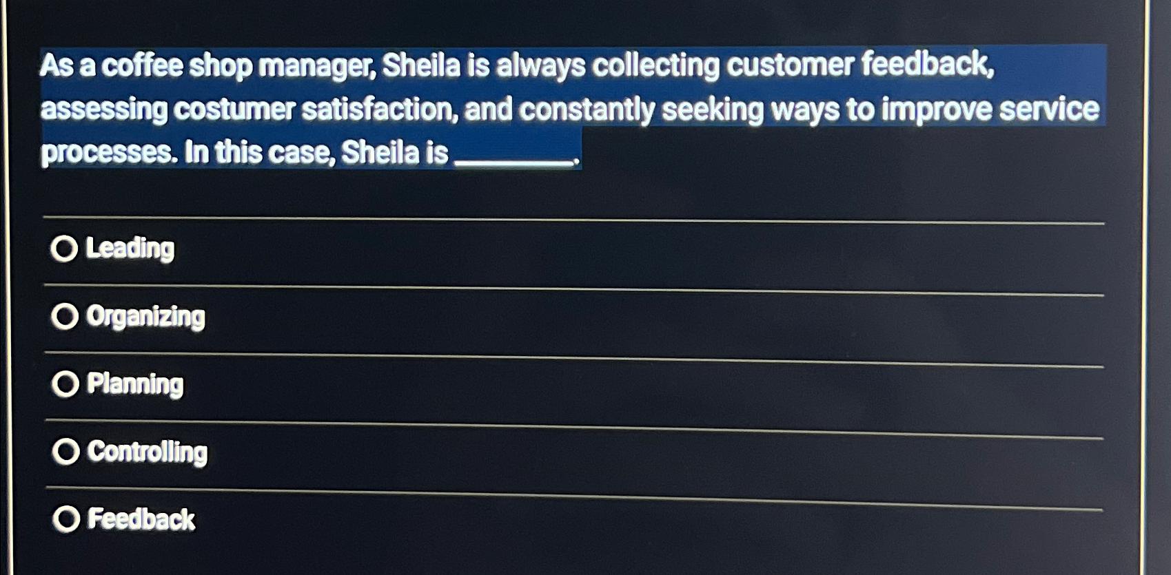 Solved As a coffee shop manager, Sheila is always collecting | Chegg.com