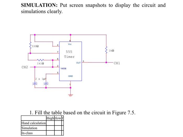 Solved SIMULATION: Put screen snapshots to display the | Chegg.com