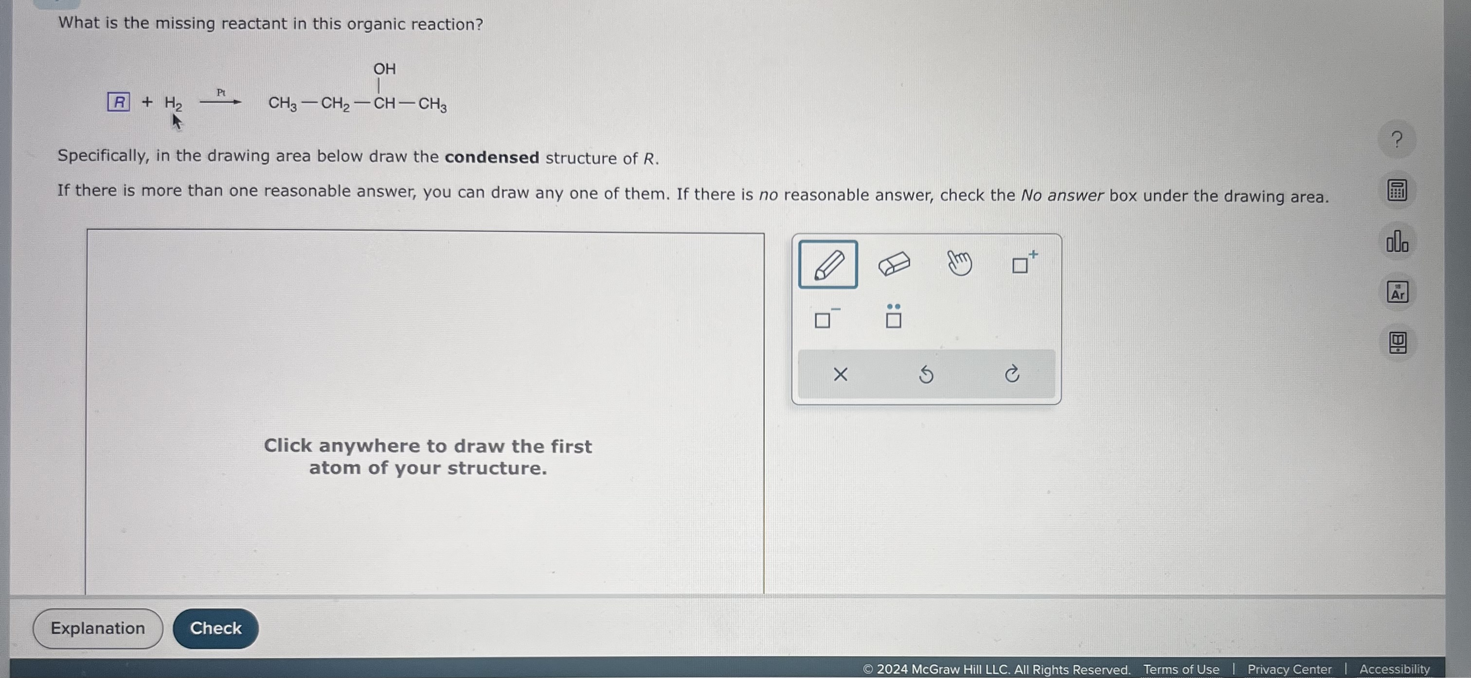 Solved What is the missing reactant in this organic | Chegg.com