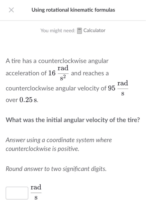 Solved Using rotational kinematic formulas You might need: | Chegg.com