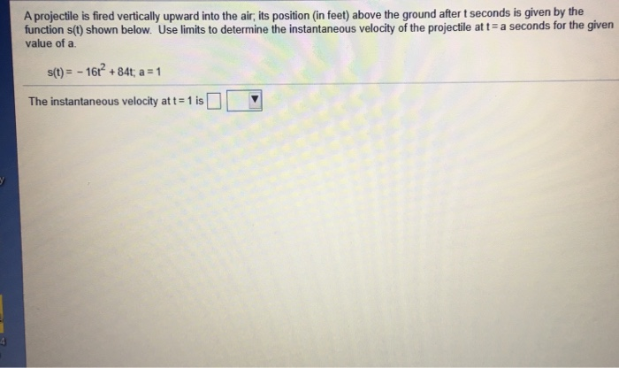 Solved A projectile is fired vertically upward into the air, | Chegg.com