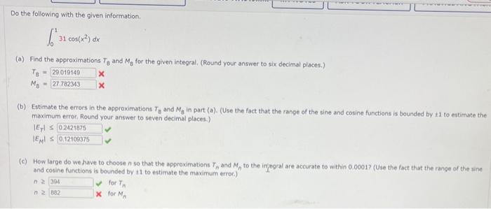 Solved Do the following with the given information. | Chegg.com