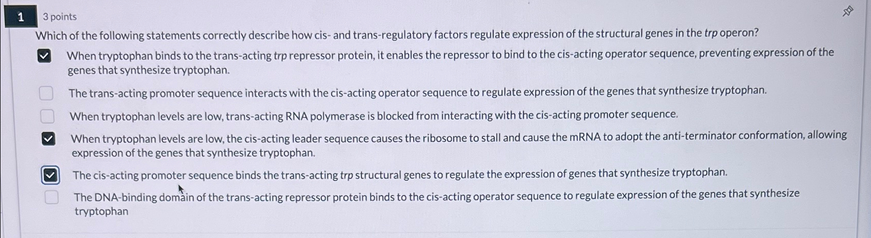 Solved 13 ﻿pointsWhich of the following statements correctly | Chegg.com
