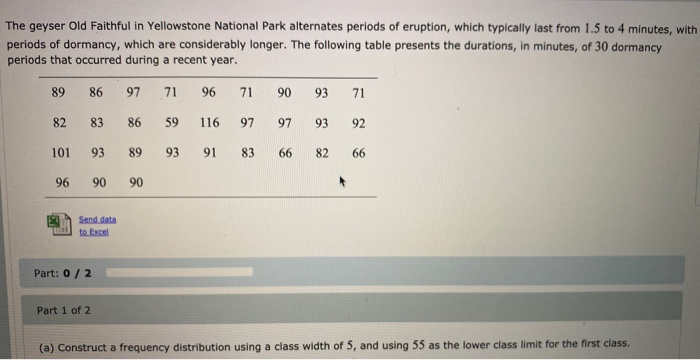 Solved Part 1 Of 2 A Construct A Frequency Distribution