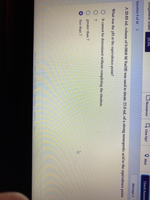 Solved Assignment Score: 29.5% Resources Cx Give Up? Hint | Chegg.com