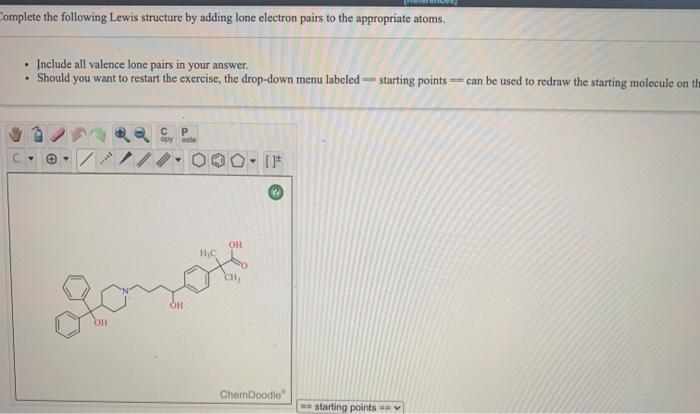 Solved Complete the following Lewis structure by adding lone | Chegg.com