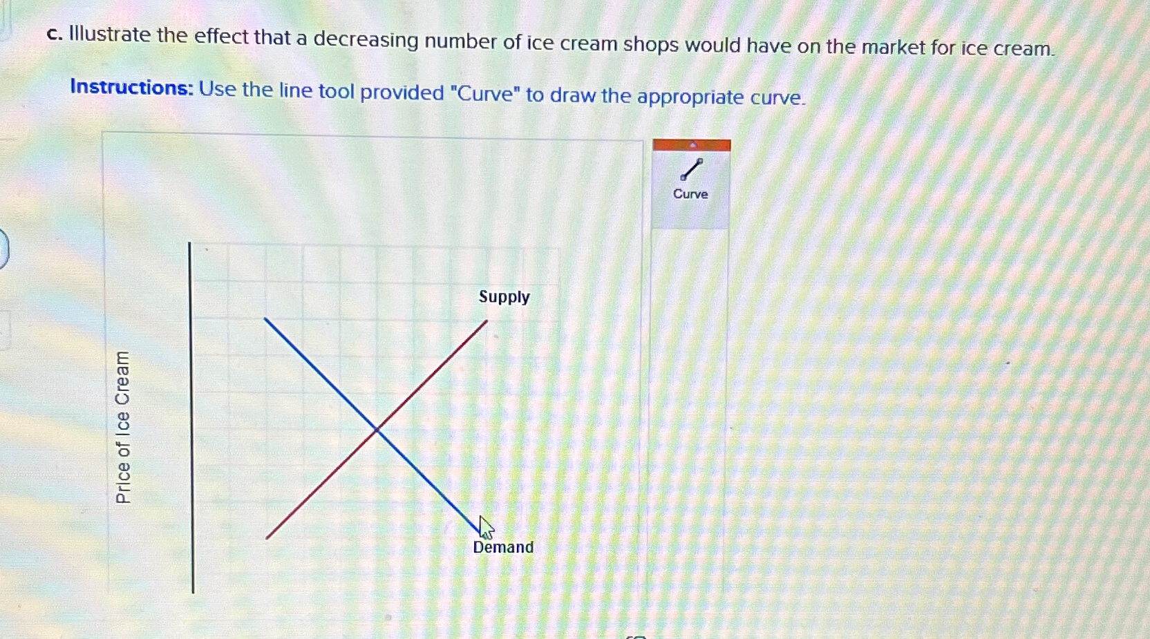 c. ﻿Illustrate the effect that a decreasing number of | Chegg.com