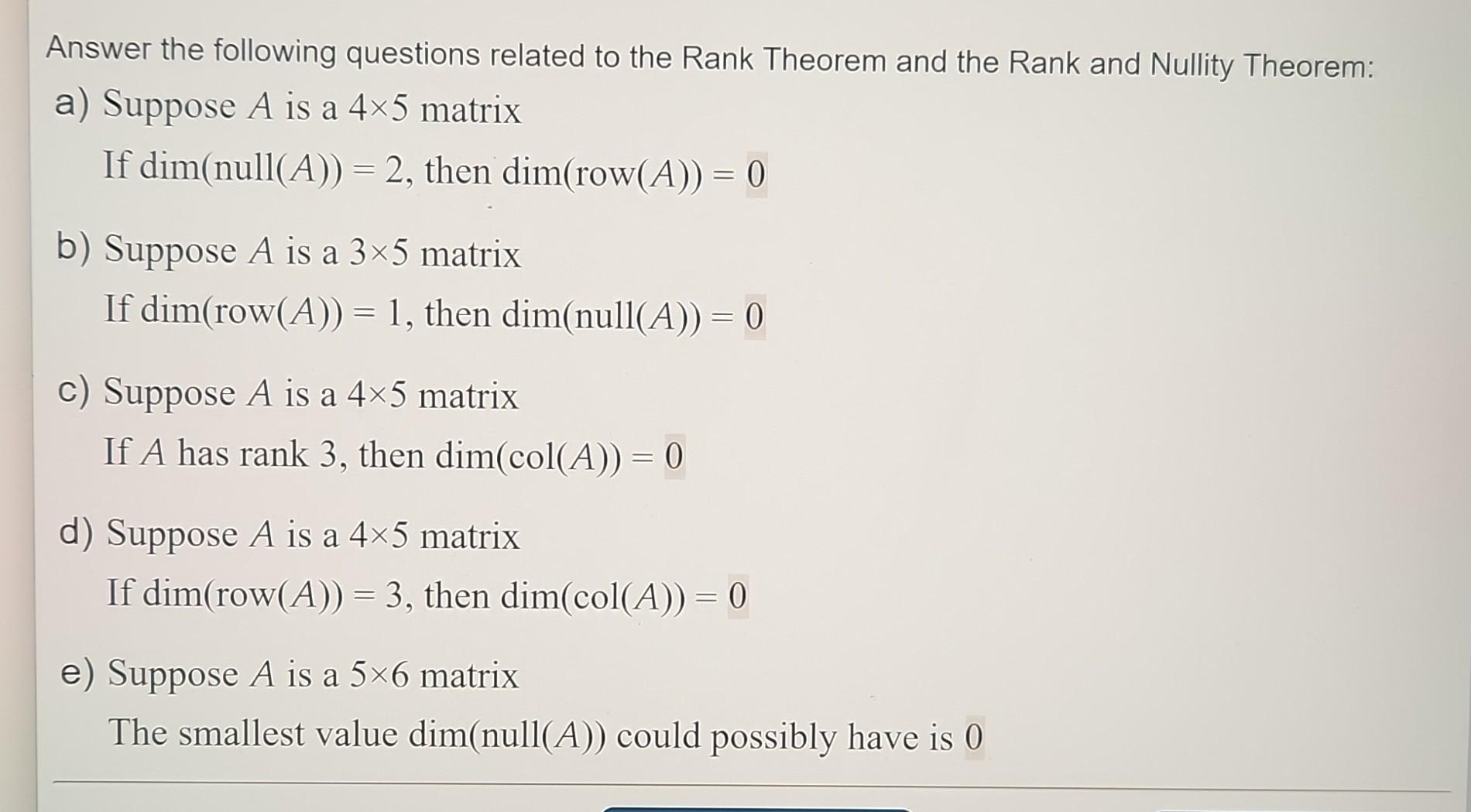 Solved Answer the following questions related to the Rank | Chegg.com
