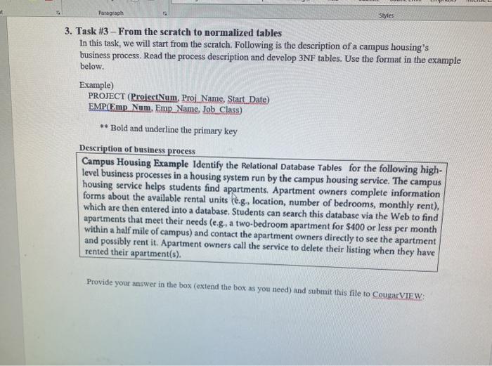 Solved at Paragraph Styles 3. Task #3 - From the scratch to | Chegg.com