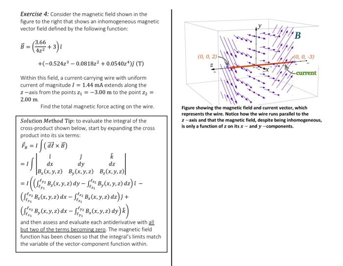 Solved Exercise 4: Consider the magnetic field shown in the | Chegg.com