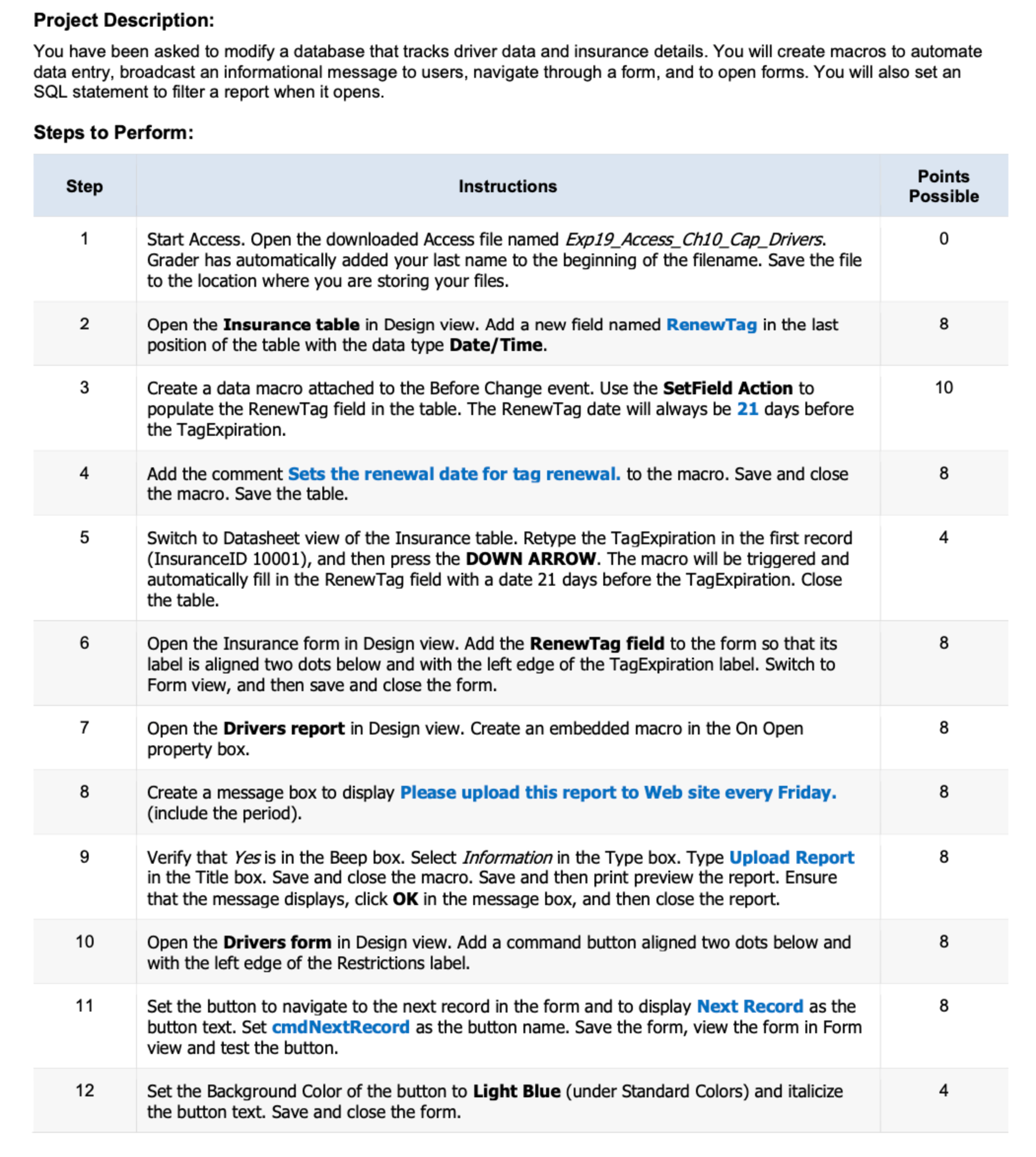 Solved Project Description:You have been asked to modify a | Chegg.com