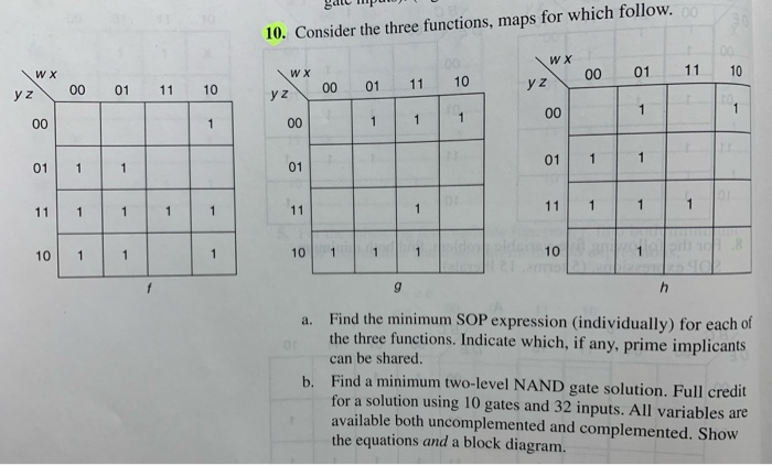 Solved Yale mput U 10. Consider the three functions, maps | Chegg.com