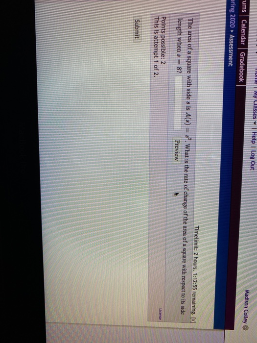 Solved my classes Help Log Out Madison Colley MTOTT ms | Chegg.com