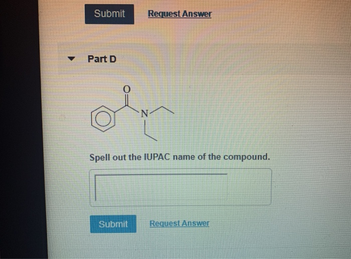 Solved Part B NH2 Spell out the IUPAC name of the compound. | Chegg.com