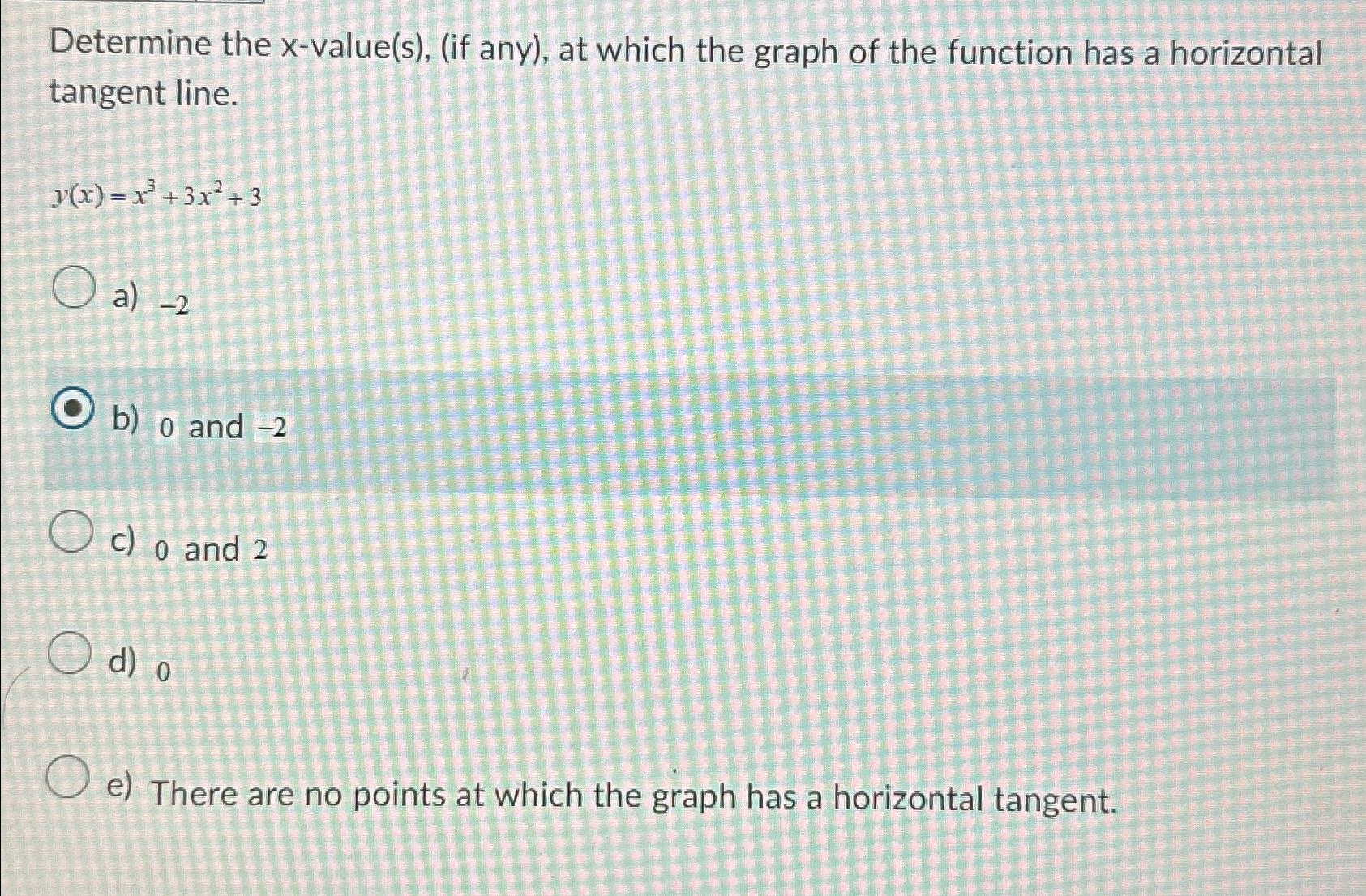 Solved Determine the x-value(s), (if any), ﻿at which the | Chegg.com