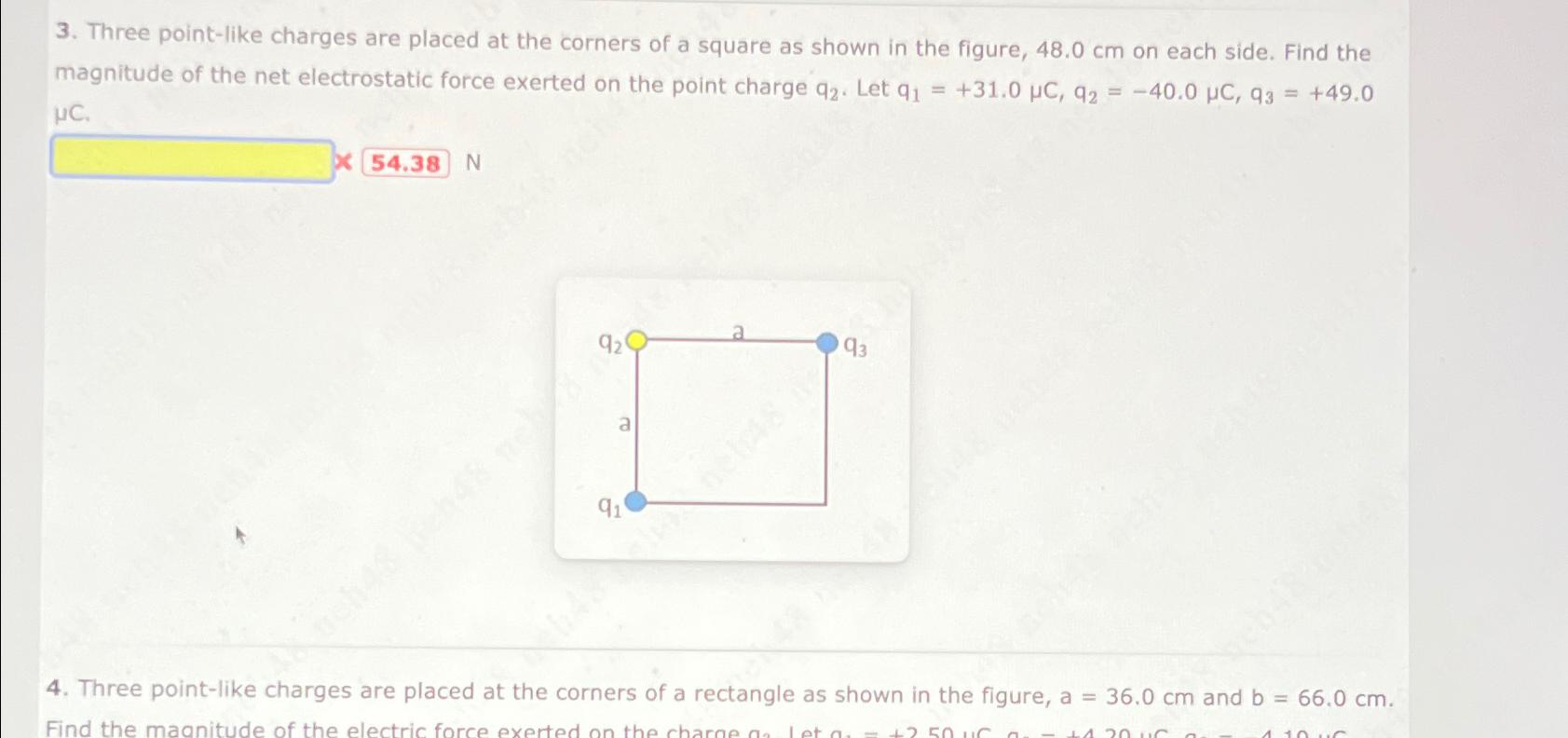 Solved Three point-like charges are placed at the corners of | Chegg.com